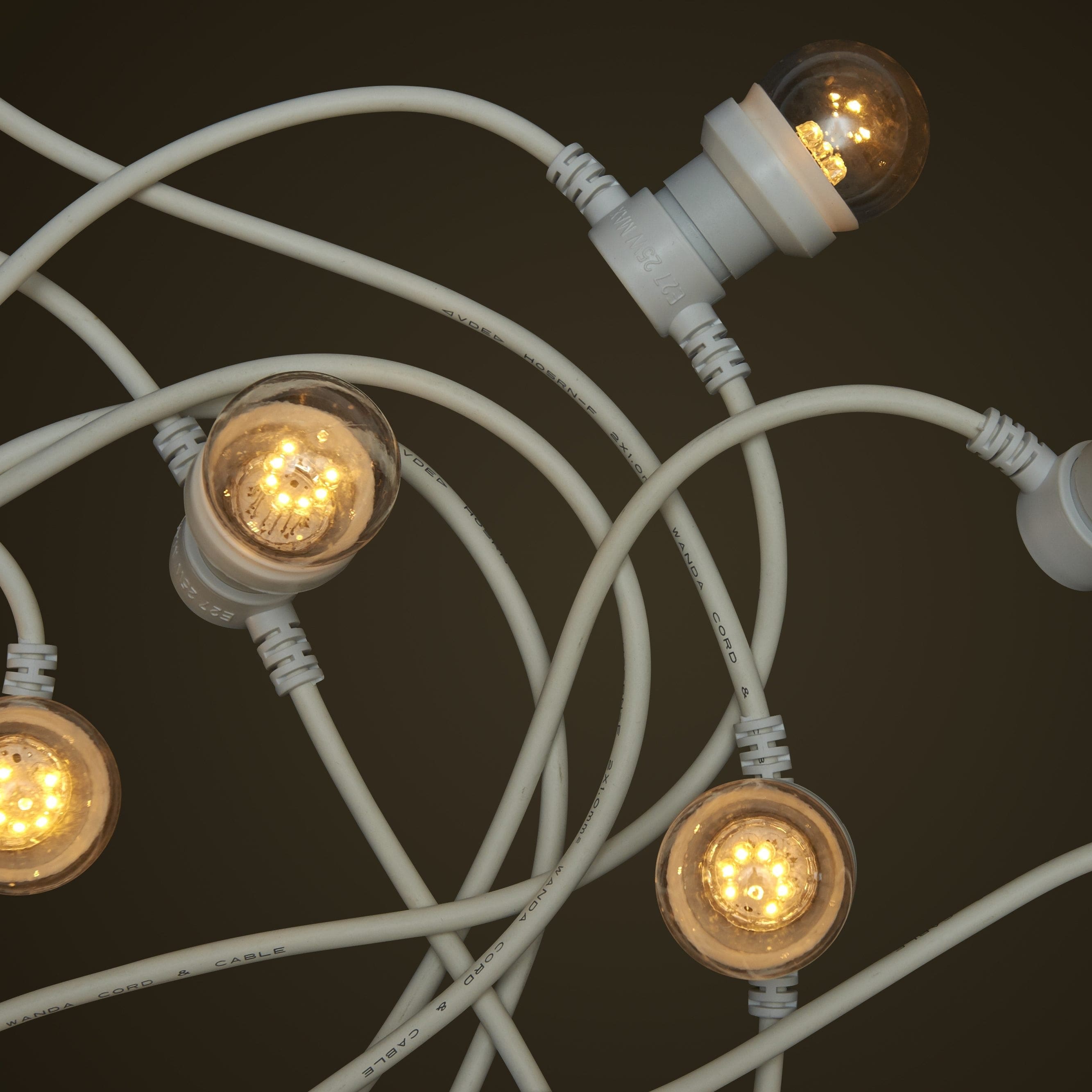 1W Small Round LED Festoon Light Globe - Clear with Warm Glow 1W Small Round LED Festoon Light Globe - Clear with Warm Glow