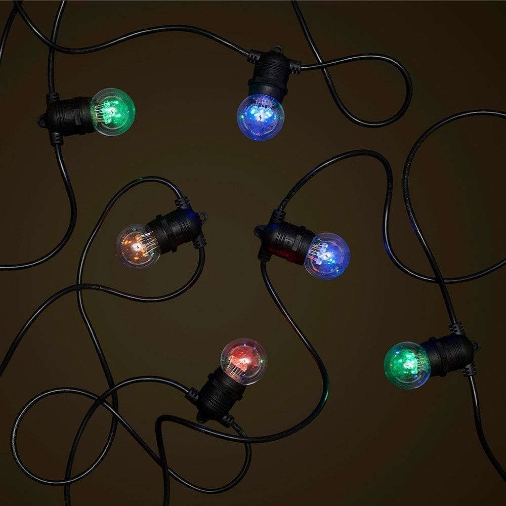 Black 20M Festoon String Light | Choice of Decorative Festoon Globes